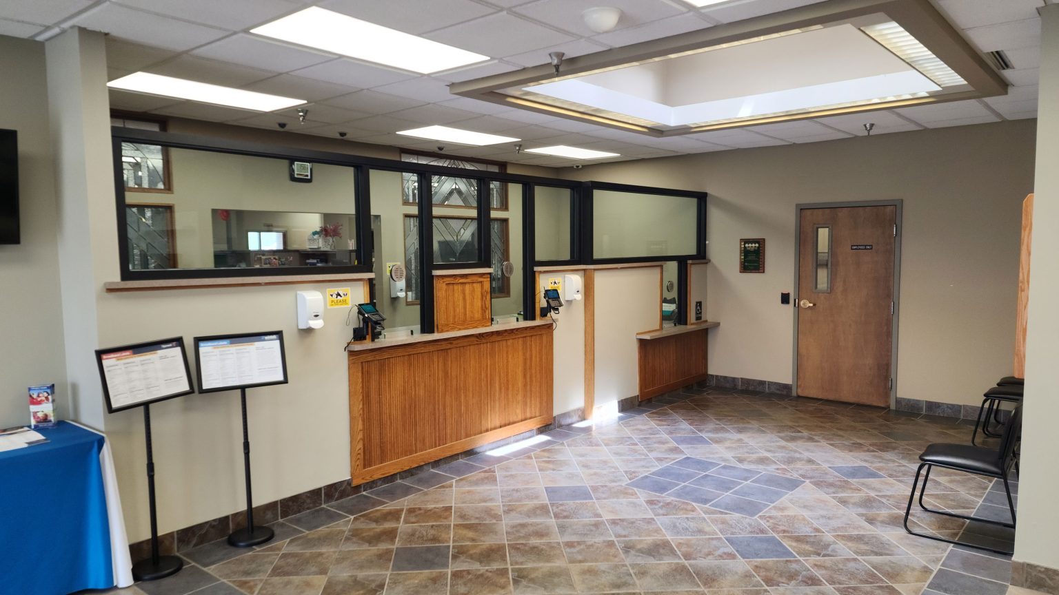 Front counter upgrades complete at Linden office lobby - Tipmont